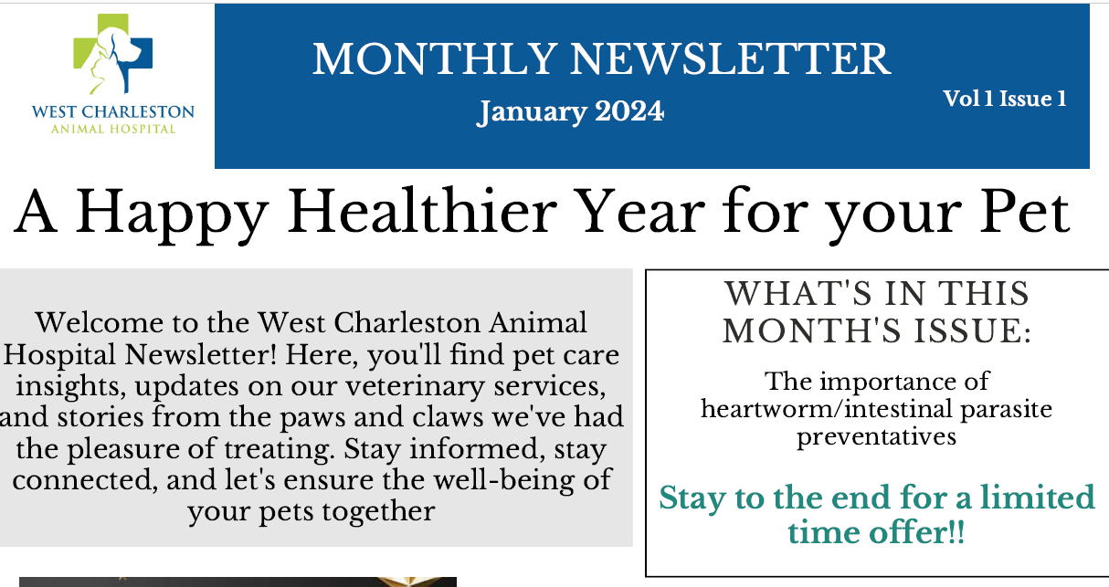January 2024 Newsletter | West Charleston Animal Hospital