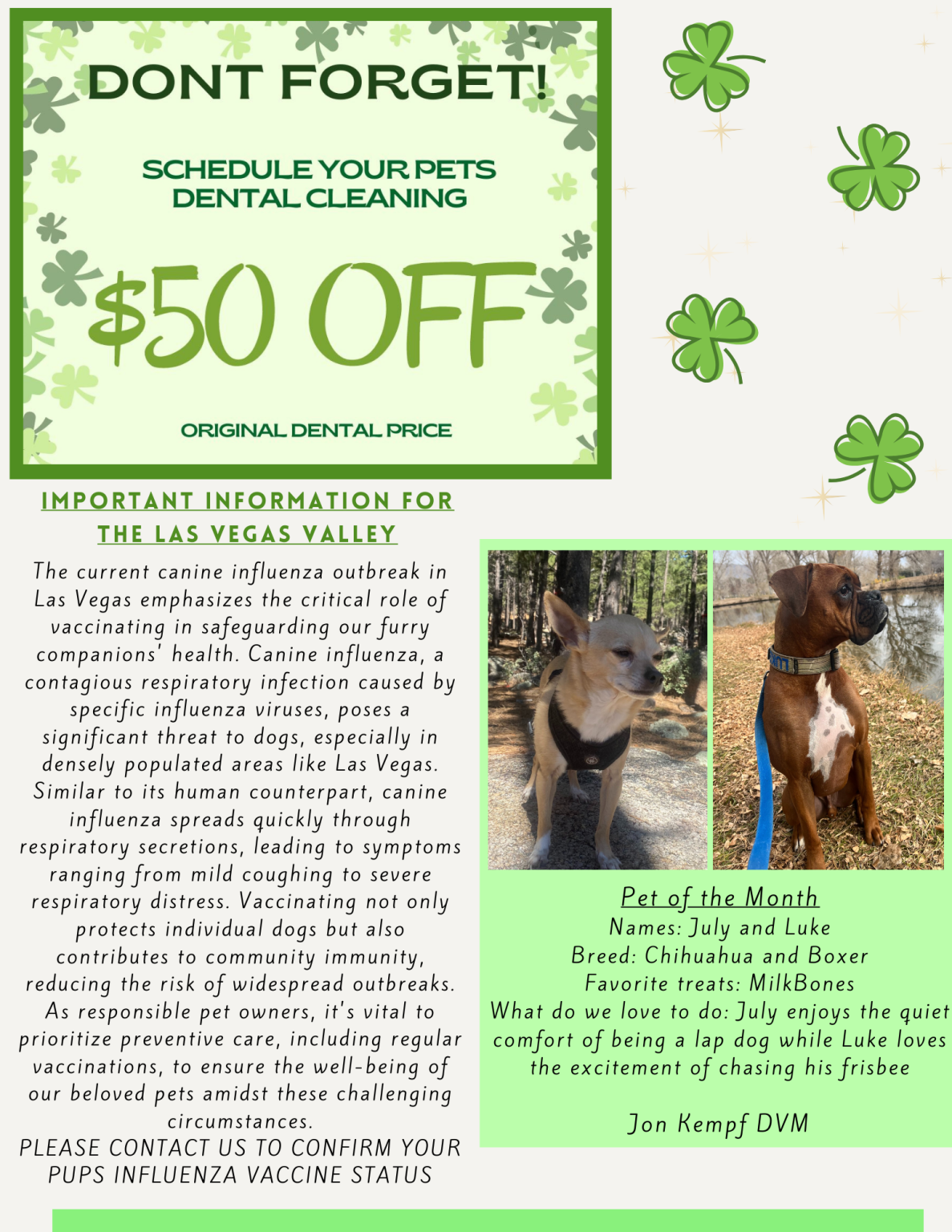 March 2024 Newsletter | West Charleston Animal Hospital
