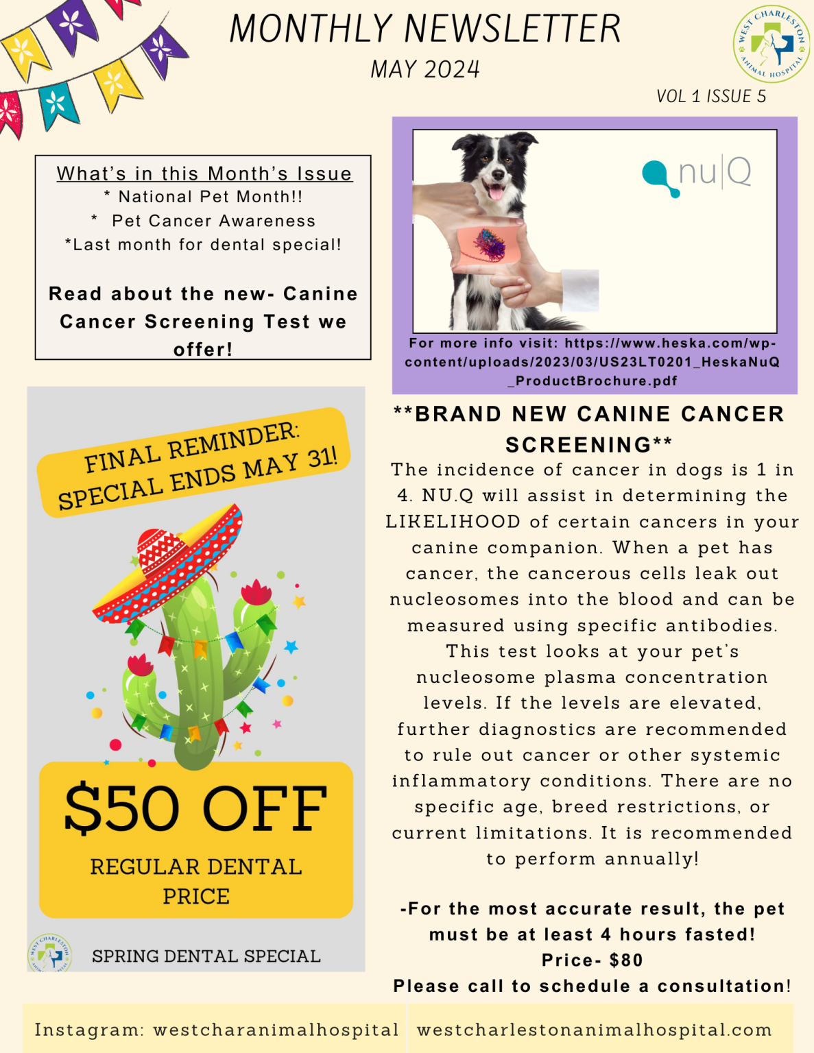 May 2024 Newsletter | West Charleston Animal Hospital