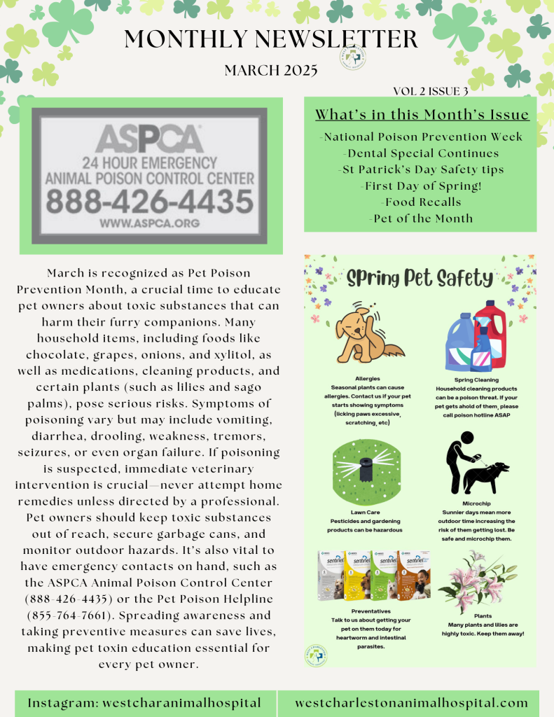 March 2025 Newsletter | West Charleston Animal Hospital